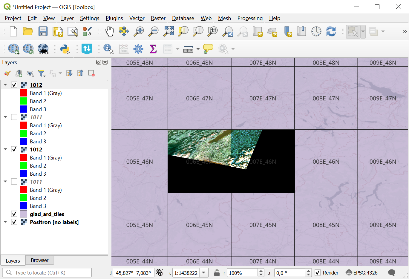 Landsat Analysis Ready Data (GLAD ARD) download helper | NextGIS Toolbox