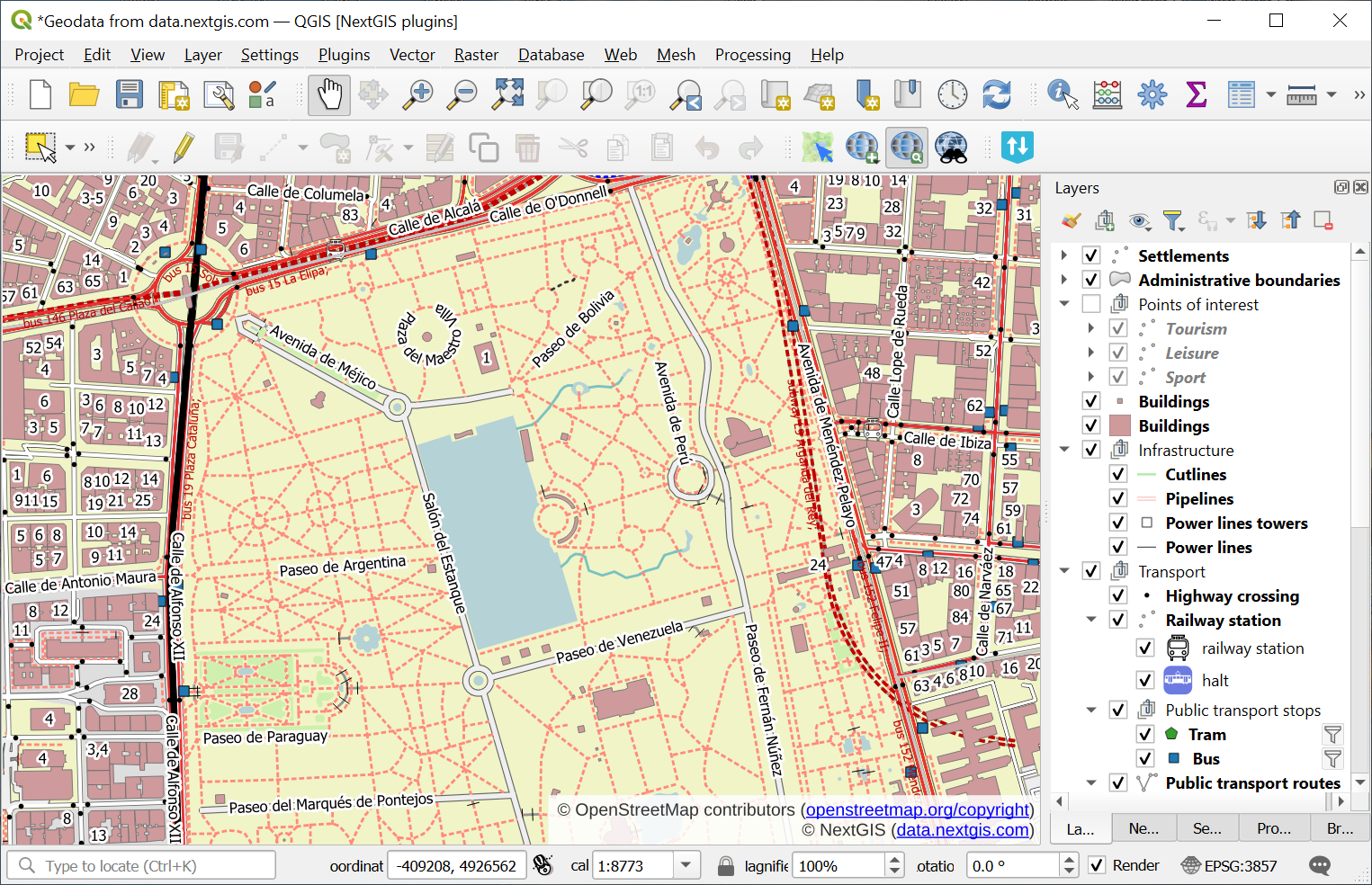 Converting a QGIS project to PDF — NextGIS Toolbox