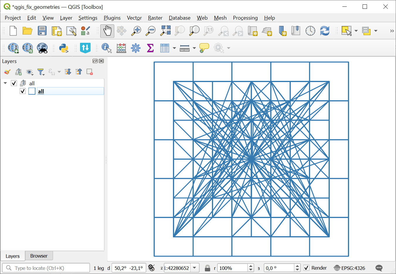 Fix geometries (QGIS) | NextGIS Toolbox